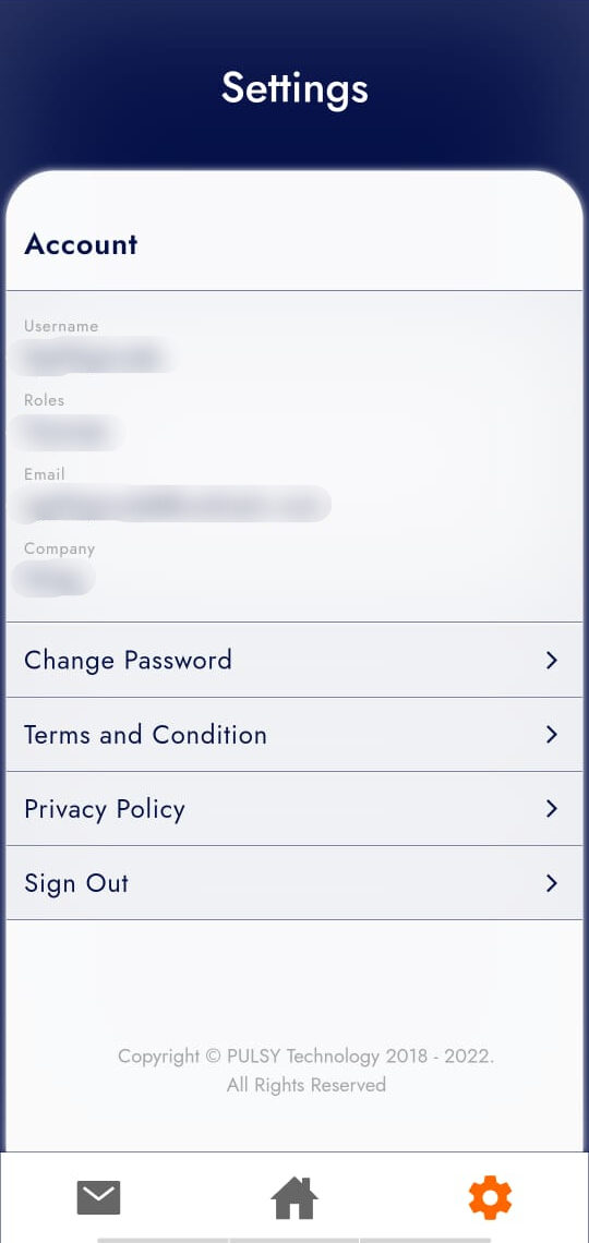 Account Setting and Password Change (Mobile) – PULSY Magic